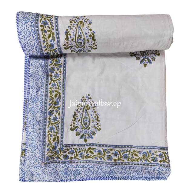 Soft Cotton Ac Blanket Handmade Comforter Hand Block Printed Quilt ...