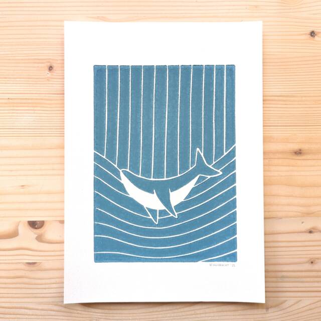 Linocut Whale Minimalist by Etsy | ufurnish.com