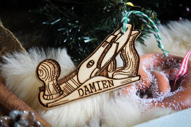 Personalised Wood Planer Christmas Ornament Worker Carpenter Wooden ...