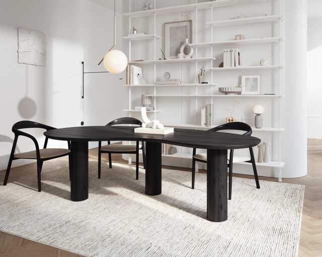 Oak Modern Dining Table 0100 by Etsy | ufurnish.com