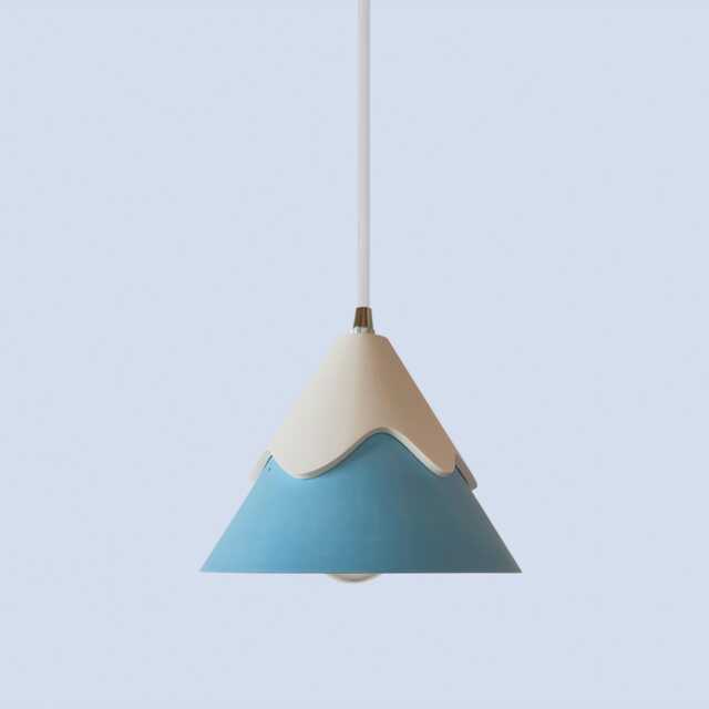 White & Blue Alpine Glow Pendant Lamp - Rei by Etsy | ufurnish.com