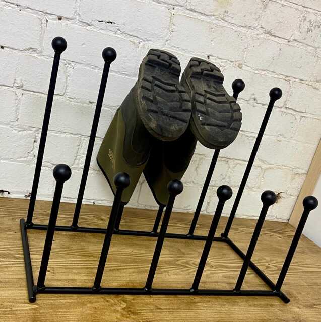 Handmade in UK Black Wrought Iron Steel Metal Welded Two Row Family ...