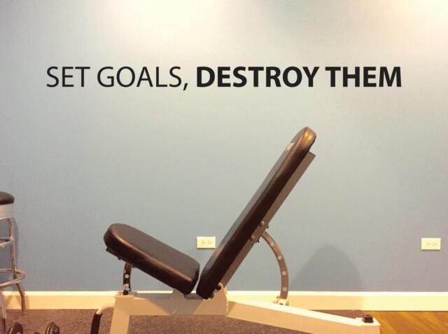 Goals Quote Wall Art Decal, Office Wall Art, Classroom Art Decal, Set ...
