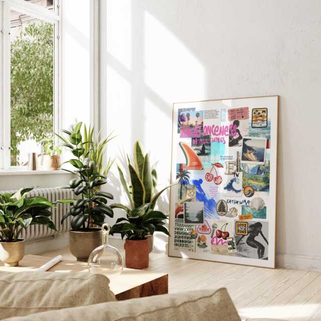 Retro Surf Collage Art Print Signed Beach Wall Decor by Etsy | ufurnish.com
