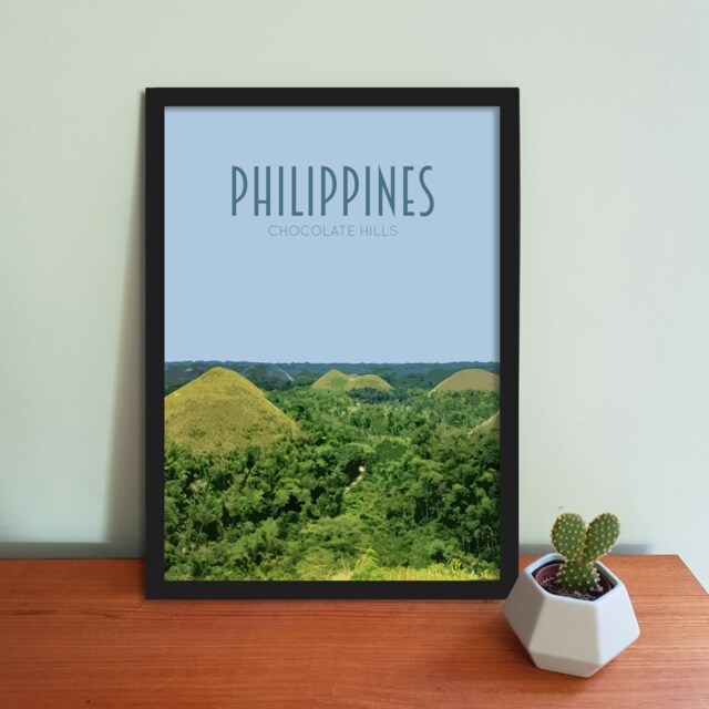 Philippines Poster - Retro Vintage Style Bohol Art Print, Artwork ...