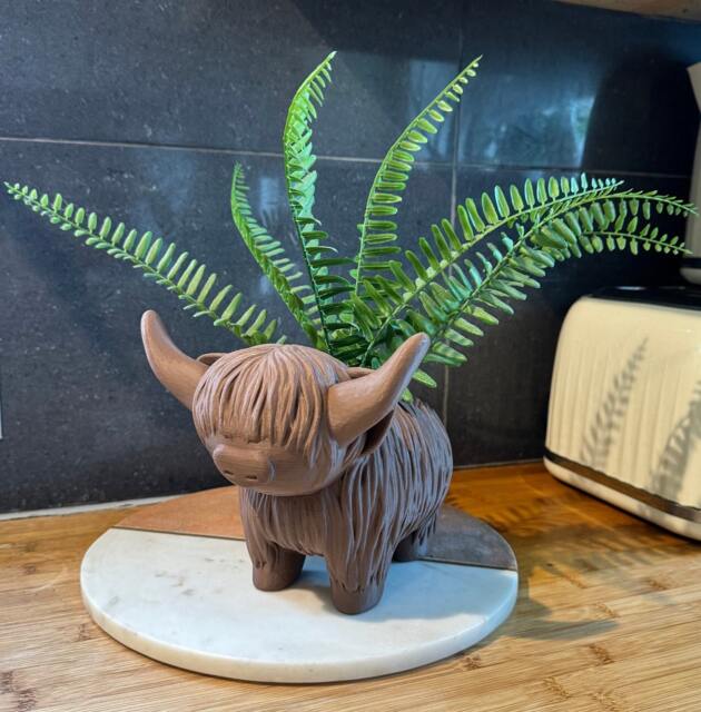 Highland Cow Plant Pot - Gift 3D Printed Planter by Etsy | ufurnish.com