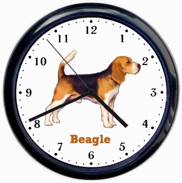 Beagle Dog Large 10Inch Black Wall Clock by Etsy | ufurnish.com