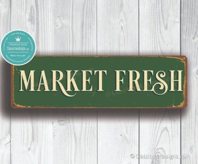Vintage Style Market Fresh Sign Rustic Farmhouse Decor by Etsy ...