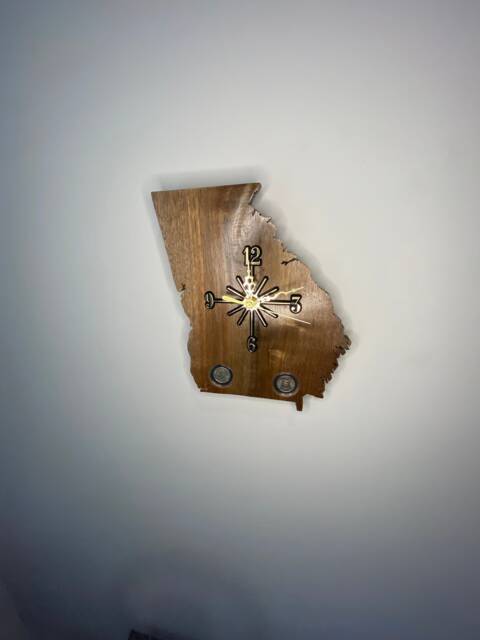 Georgia State Quarter Clock. Handmade. Can Be Made Of Pine, Oak, Cedar ...