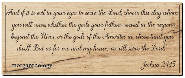 Laser Engraved Wood Sign With Joshua 2415 Bible Verse - Christian Wall ...