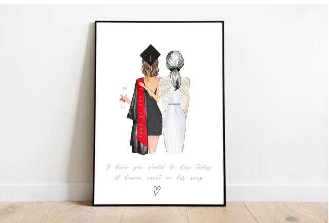 Personalized Graduation, Keepsake Print, From Heaven Custom Graduation Gift For Her, High School ...