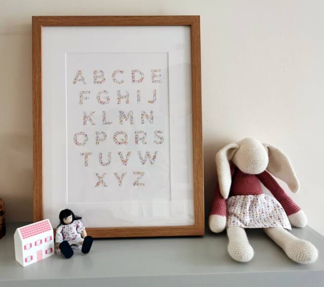 Abc Print Liberty, Alphabet Liberty Letters Print, Nursery Decor, Print ...