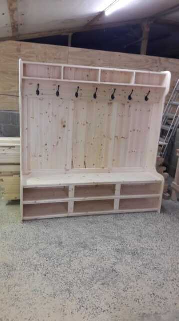 6Ft Wide Coat Rack, Boot Room, Hallway Bench, Monks Bench, Shoe Storage ...