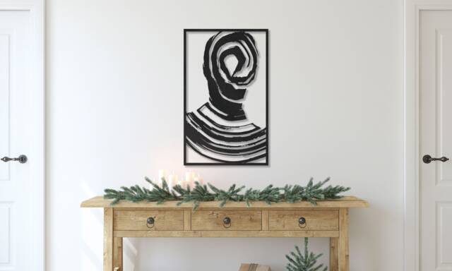 Abstract Metal Wall Art Faceless Portrait Decor by Etsy | ufurnish.com