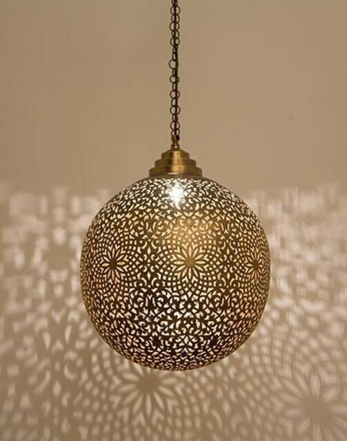 Brass Hanging Lamp , Moroccan Ceiling Lamp, Handmade Arabic Lighting ...