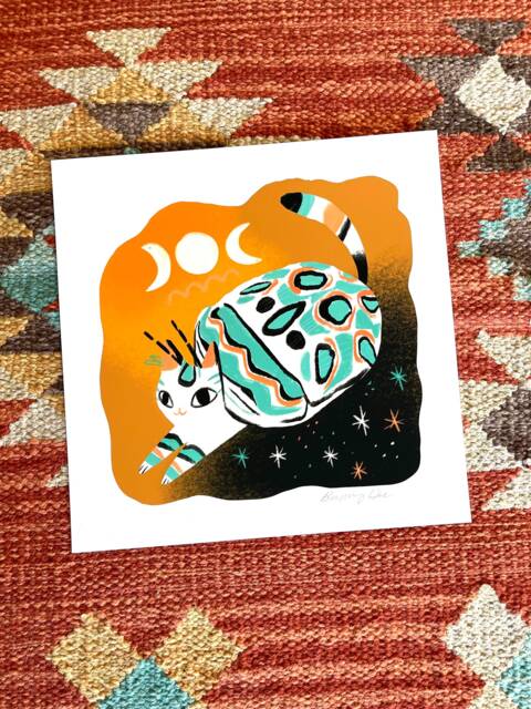 The Picasso Bug Cat 8x8 Fine Art Matte Paper Print by Etsy | ufurnish.com