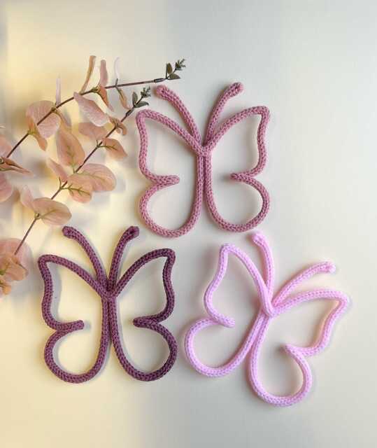3D Butterfly-Knitted Wire Butterfly-Nursery-Playroom-Gifts For Kids ...
