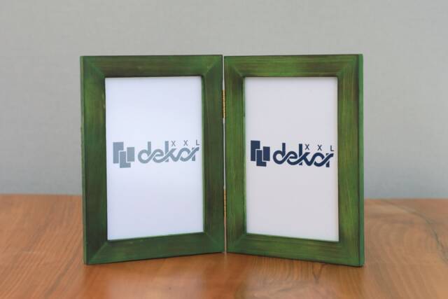 Pastel Color Double Wood Frame, Opening Picture Frames For Desk, 6x6 ...