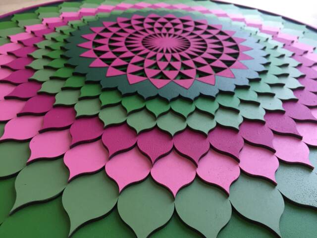 Wall Art Sacred Geometry Mandala, Geometric Patterns, Multilayer ...