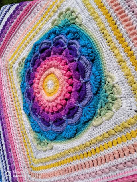 Crochet Blanket, Continuum Rainbow, Rainbow, Square by Etsy | ufurnish.com