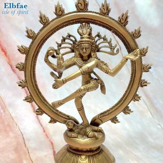 Shiva Nataraja Statue, Hindu God Brass Figurine, Divine Cosmic Dancer, Tandavam, Nadanta ...