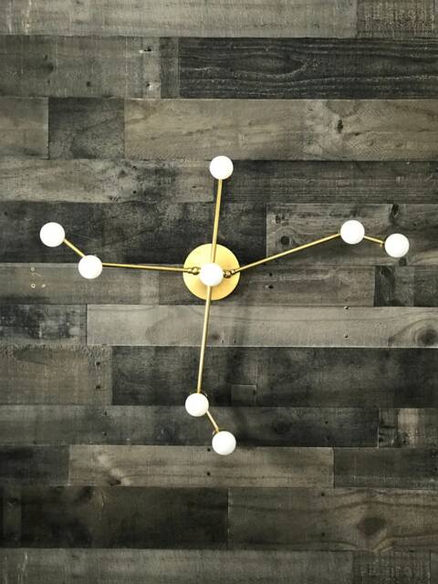 Aquila Constellation 8 Light Modern Industrial Vanity Mid Century ...