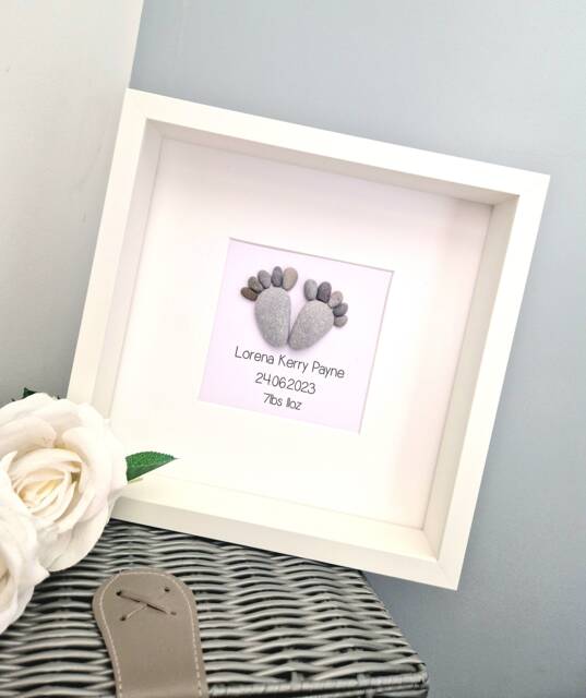New Baby Pebble Feet Personalised Gift Frame by Etsy | ufurnish.com
