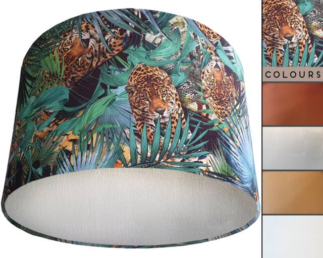 Leopard Print Velvet Lampshade Jungle Tropical Decor by Etsy | ufurnish.com