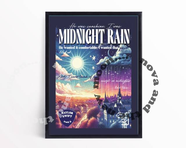 Midnight Rain Art Print - Ts Vintage Magazine Style A4/A3 by Etsy ...