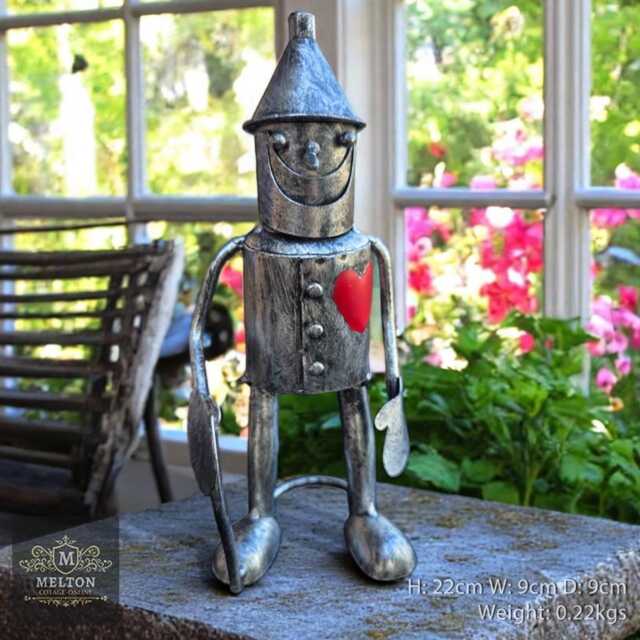 Small Wizard Of Oz Wicked Garden Tin Man Metal Sculpture Ornament ...