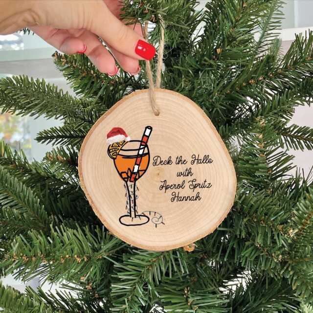 Personalised Aperol Spritz Christmas Decoration by Etsy | ufurnish.com