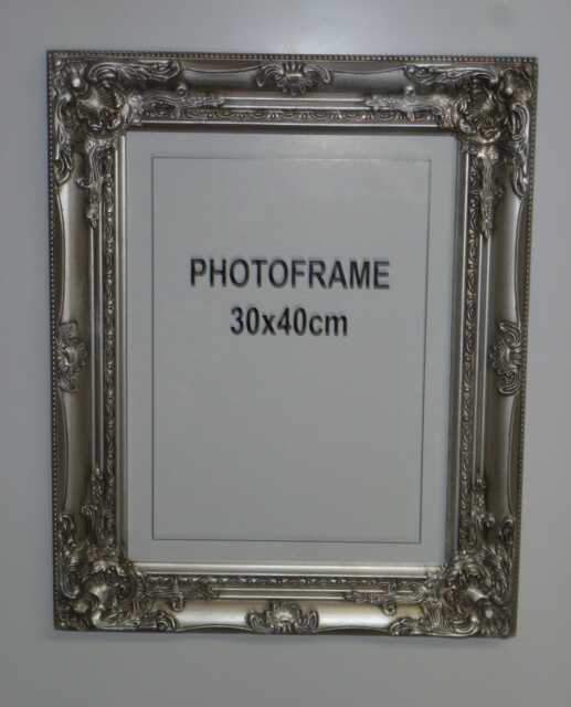 Silver Ornate Picture Frame, Swept Gold Rococo Style Vintage Gallery ...