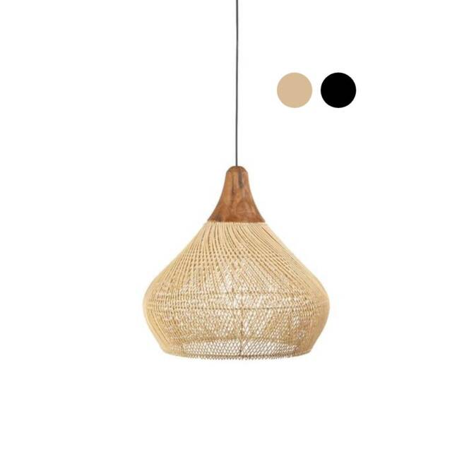 Bell Lamp - 60cm Large - Rattan Lamp Shade & Light Fitting Wicker ...
