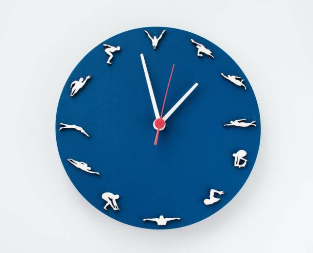 Swimming Wall Clock, Wood Clock With Swimmers, Sport Decor by Etsy ...