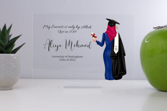 Muslim Graduation Gift - Personalised For Her Islamic Hijab Graduation ...