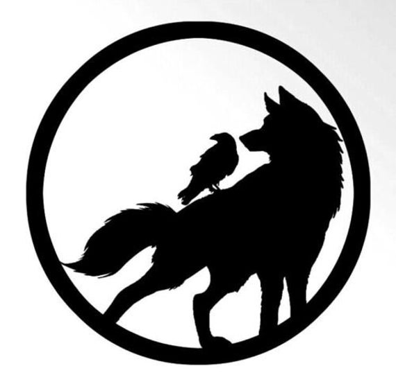 Raven Wolf Wall Art Decal Car Van Bonnet Vinyl Side Sticker Hood ...