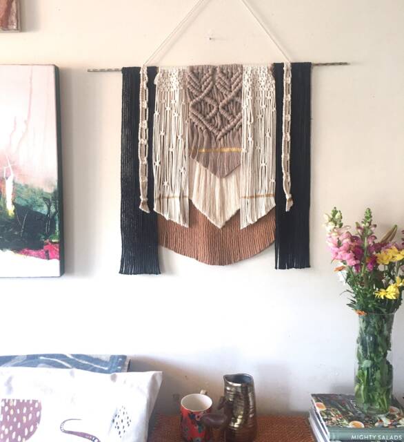 Large Modern Macrame Wall Hanging, Layered Multi-Colour Macrame, Fibre ...