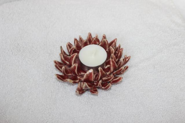Red Lotus Flower Tea Light Candle Holder by Etsy | ufurnish.com