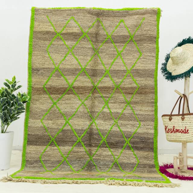 Neon Green Rug - Contemporary Moroccan Rugs Moroccan Rug From Beni ...