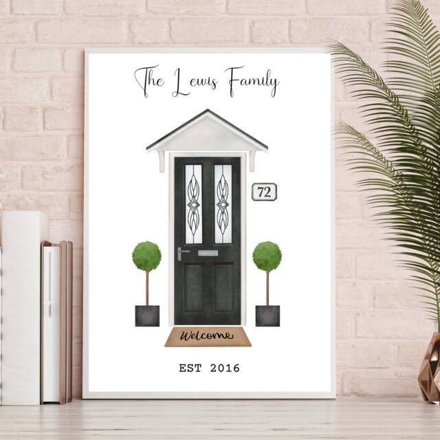Personalised Front Door Print, Custom Card, New Home Our First Print by ...