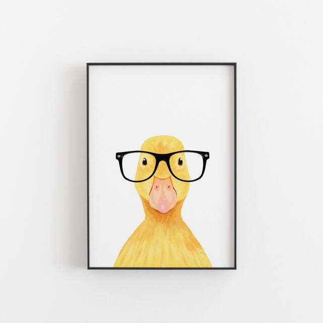 Duckling Print, Gift, Art, Duckling Poster, Wall Ducks, Funny Duck ...