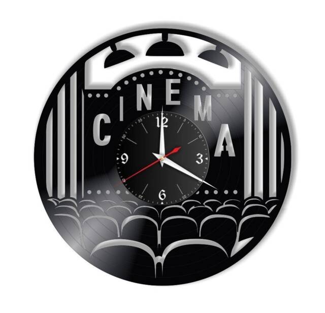 Cinema Record Clock Vinyl Retro Wall Clockindividual, Gift, Living Room ...