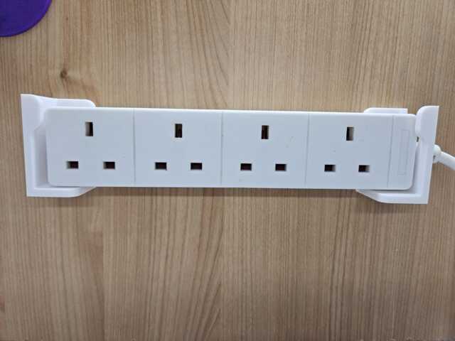 3 Sets Extension Lead Wall/Desk Mounting Brackets, Tidy Your Leads Up ...