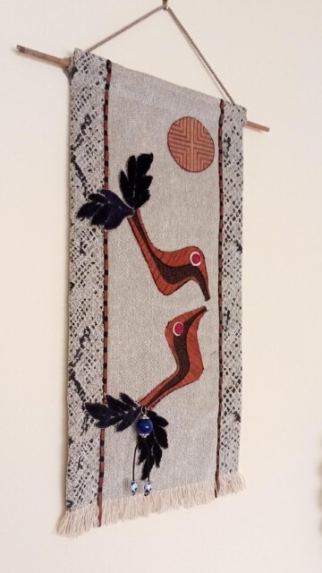 "Good Luck Fabric Wall Hanging - ""Birds Of A Feather" by Etsy ...