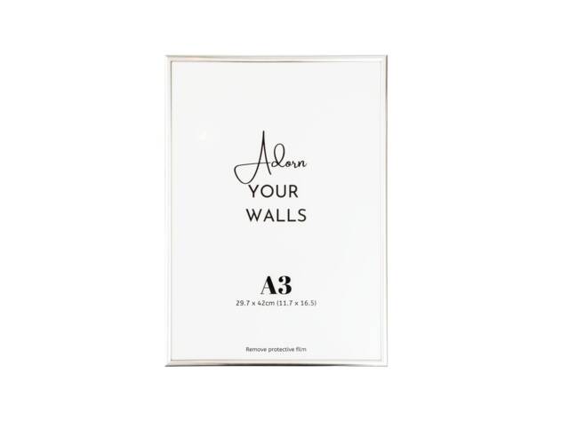 Slim Silver Poster Picture Frame A4/A3/A2 Size Contemporary Thin Wall ...
