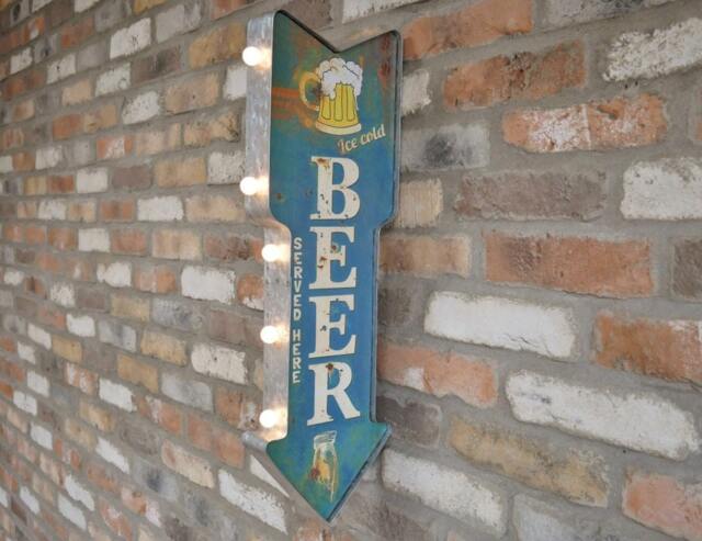 Rustic Light Up Beer Sign - Battery Powered Bar by Etsy | ufurnish.com