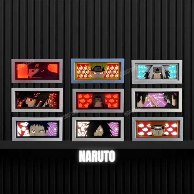 Anime Light Box - Desk Lamp Rgb Night Manga Gifts Naruto Characters by ...