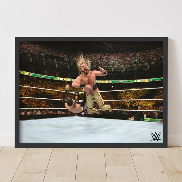 Wwe Print - Mitb Seth Rollins Action Poster Wrestling Wall Art by Etsy ...