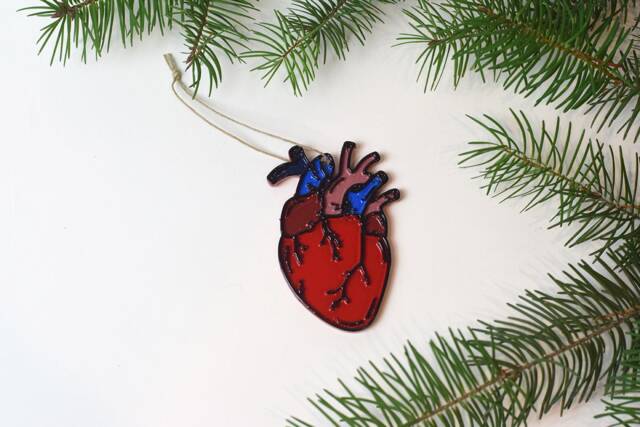 Anatomical Human Heart Ornament Hand Painted Resin by Etsy | ufurnish.com
