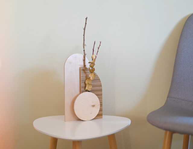Modern Neutral Abstract Decor Brown Beige Japandi Art Wooden Minimal ...